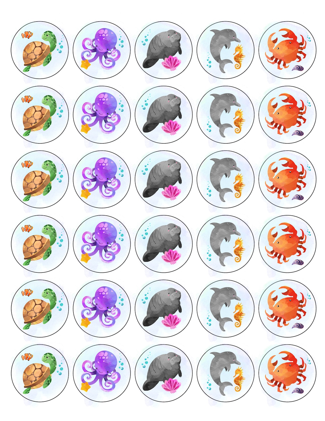 Sea Creatures Address Labels Mailing Labels | Etsy