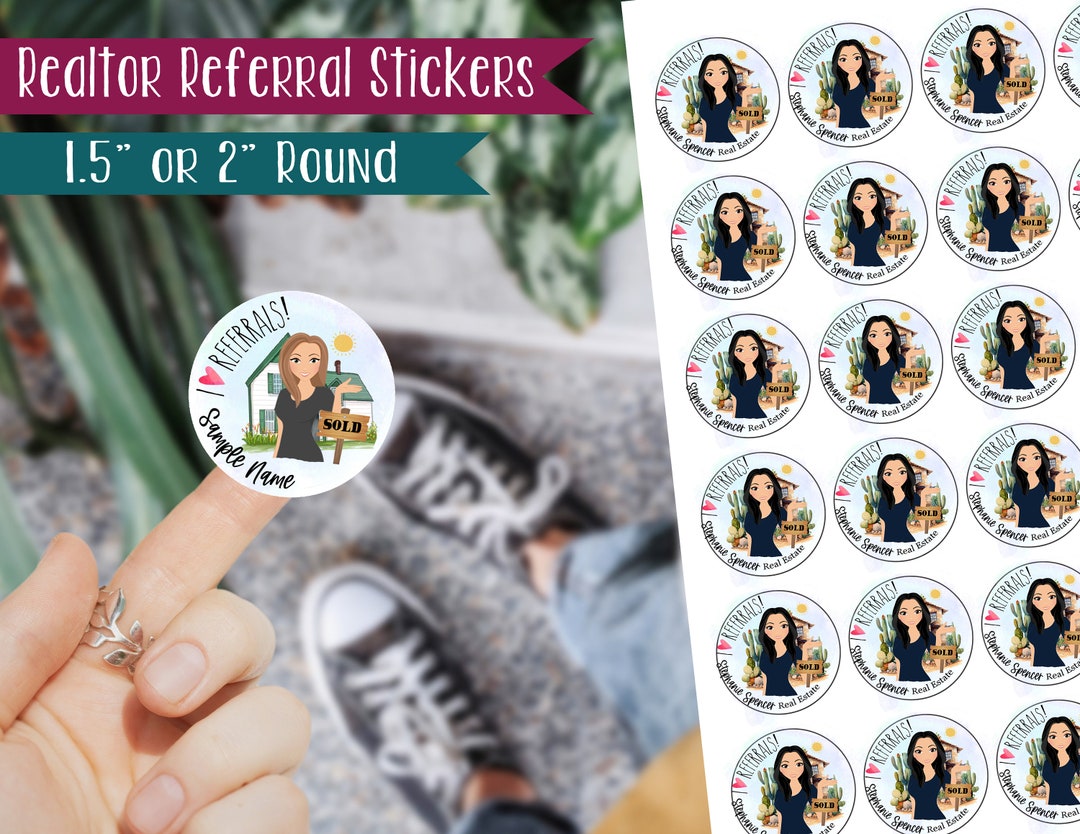 Realtor Referral Stickers / Basic Design - Etsy