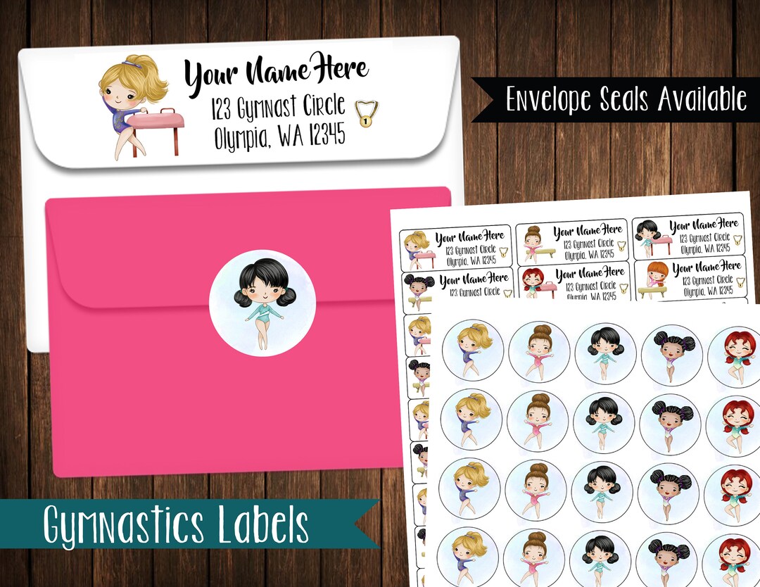 Gymnastics Address Labels, Mailing Labels - Etsy