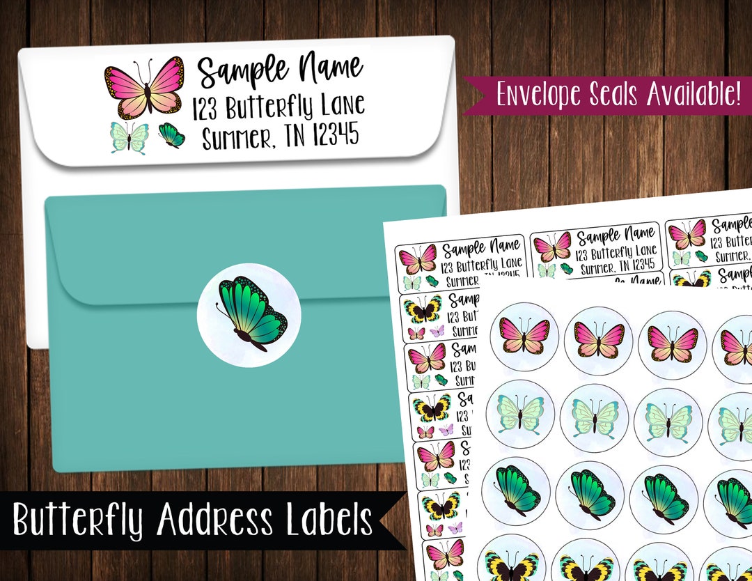 Butterfly Address Labels, Mailing Labels - Etsy