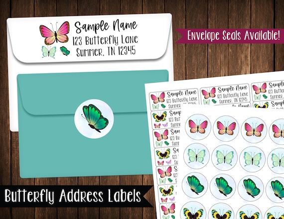 Butterfly Address Labels Mailing Labels | Etsy