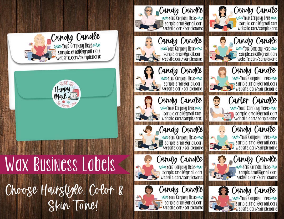 Wax Melt Girl Address Labels, Mailing Labels - Etsy