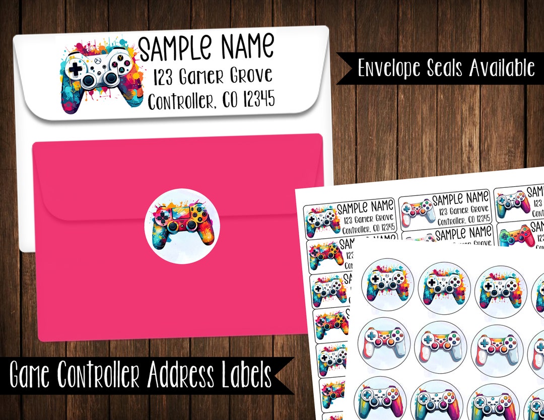 Video Game Address Labels, Mailing Labels - Etsy