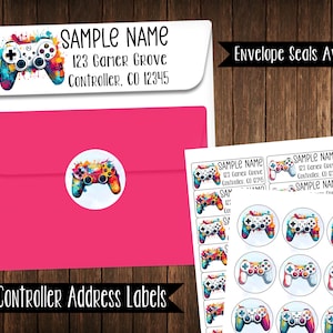 Video Game Address Labels, Mailing Labels - Etsy
