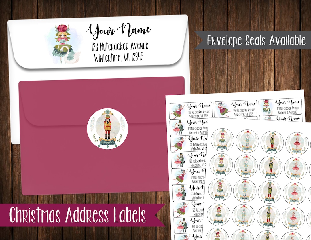 Nutcracker Christmas Address Labels: Custom Winter Mailing Stickers - Etsy