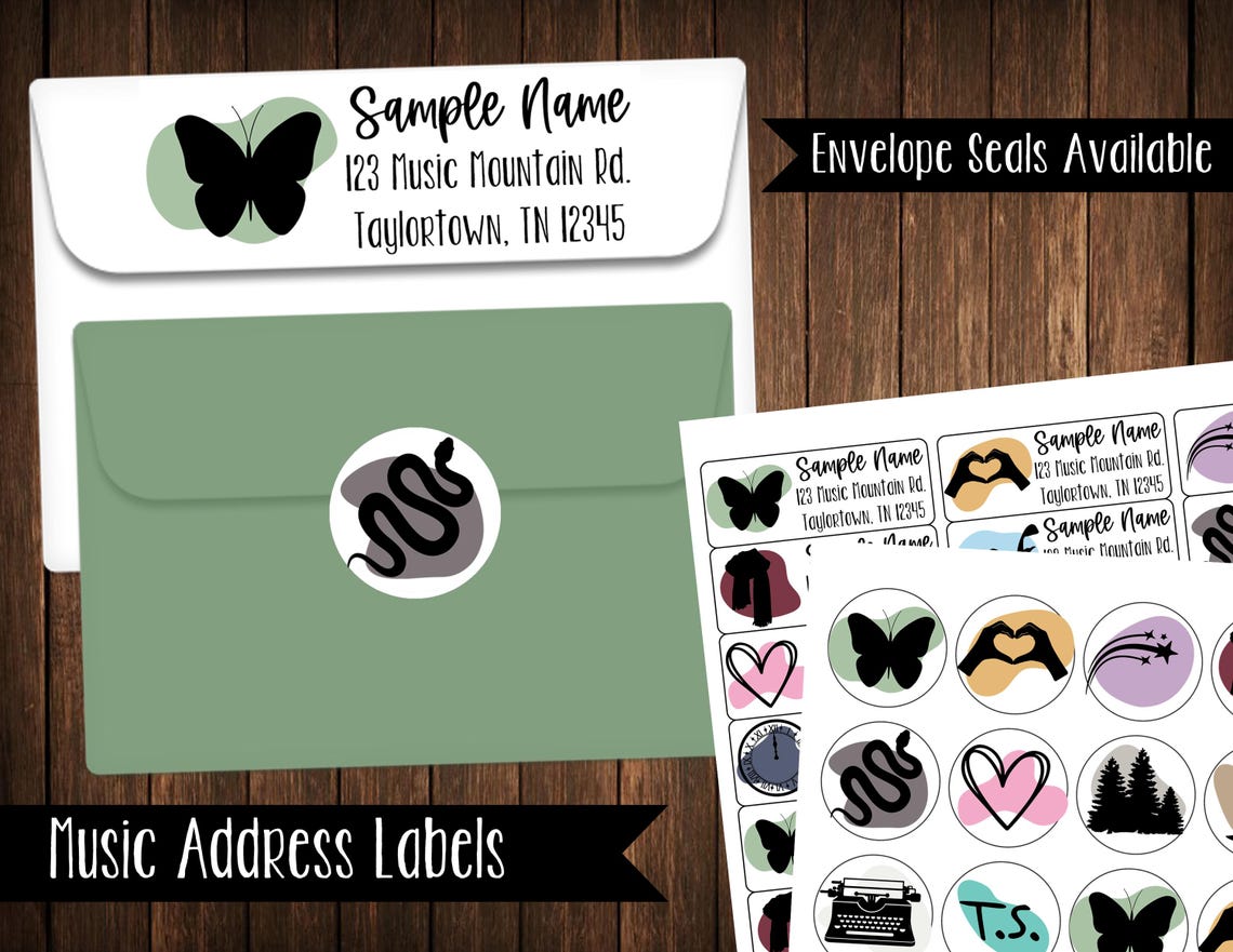 Music Fan Address Labels, Mailing Labels - Etsy