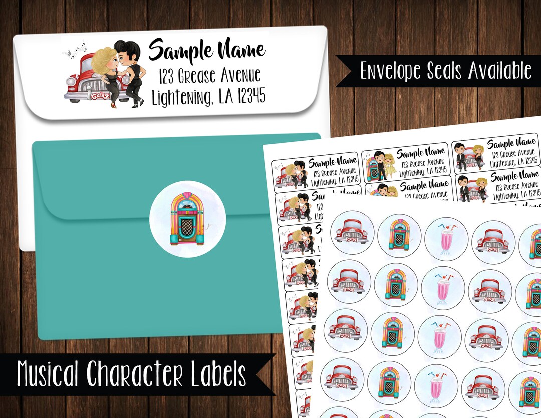 Musical Character Address Labels, Mailing Labels - Etsy