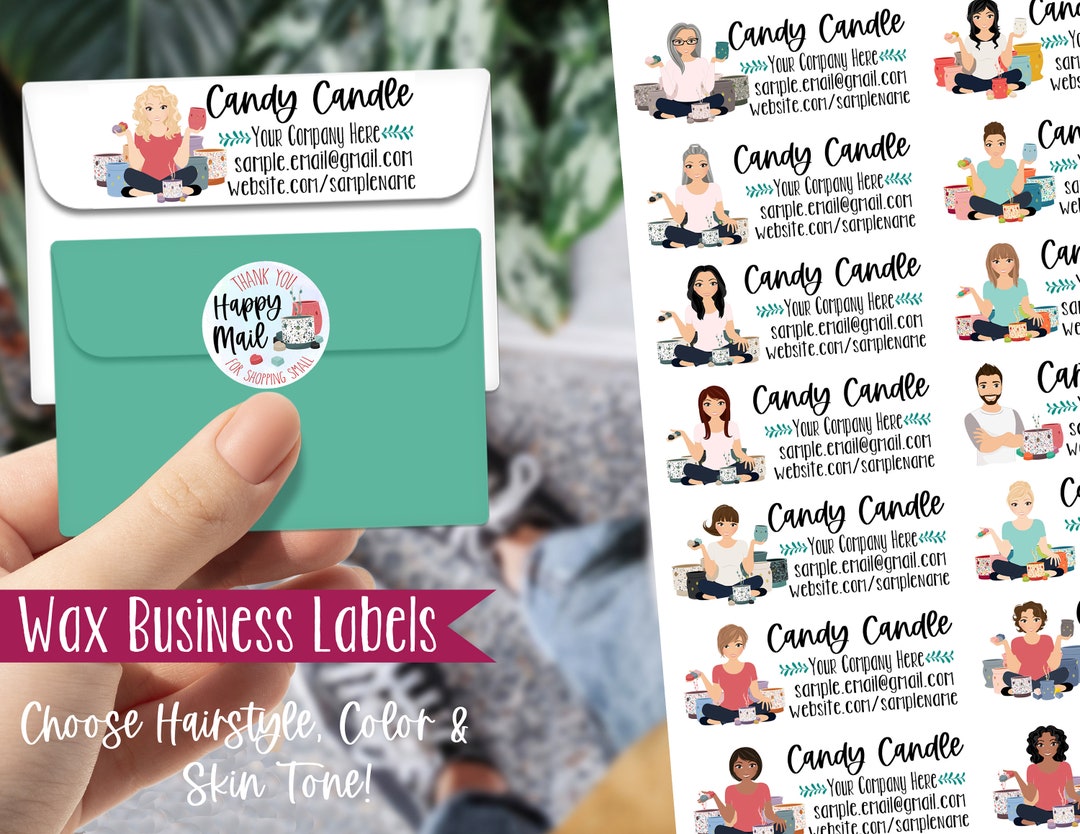 Wax Melt Girl Address Labels, Mailing Labels - Etsy