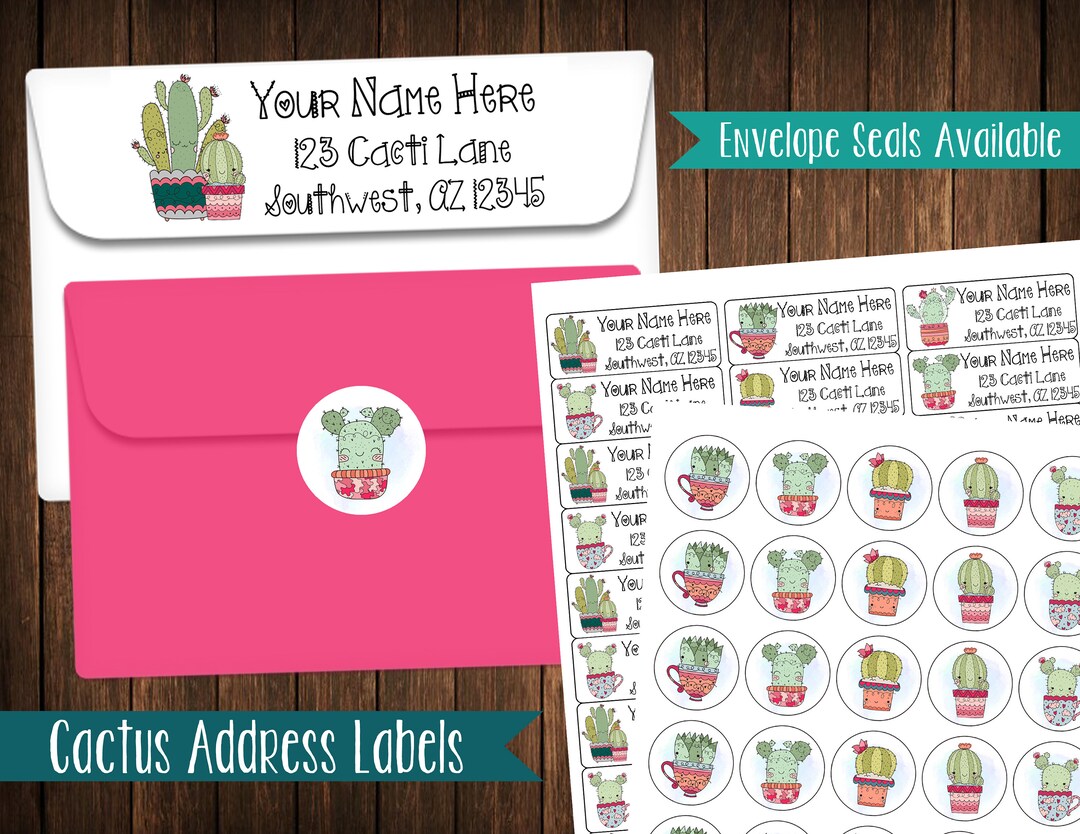 Cactus Address Labels, Cacti, Mailing Labels - Etsy