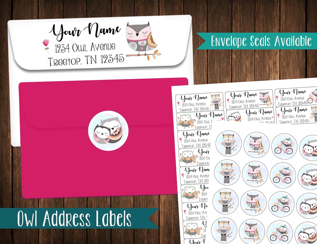 Owl Address Labels, Mailing Labels - Etsy
