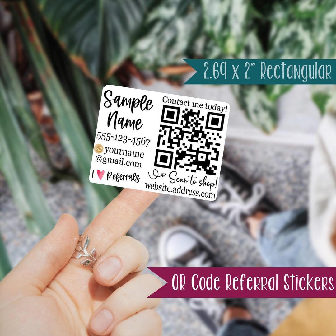 QR Code Referral Business Labels, Mailing Labels---large Rectangular - Etsy
