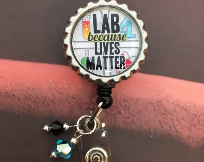 Lab bc Lives Matter Retractable Badge Reel MT MLT MLS gift Lab | Etsy