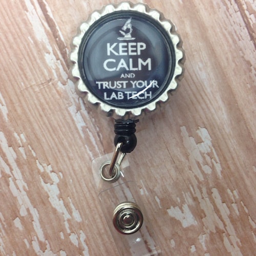 Badge Reel for Lab Techs...keep Calm Laboratory Lab Week Gift - Etsy