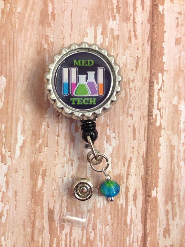 Retractable Badge Reel for Medical Technologist or Med Tech Laboratory ...