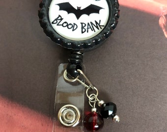 Badge Reel Blood Bank - Etsy