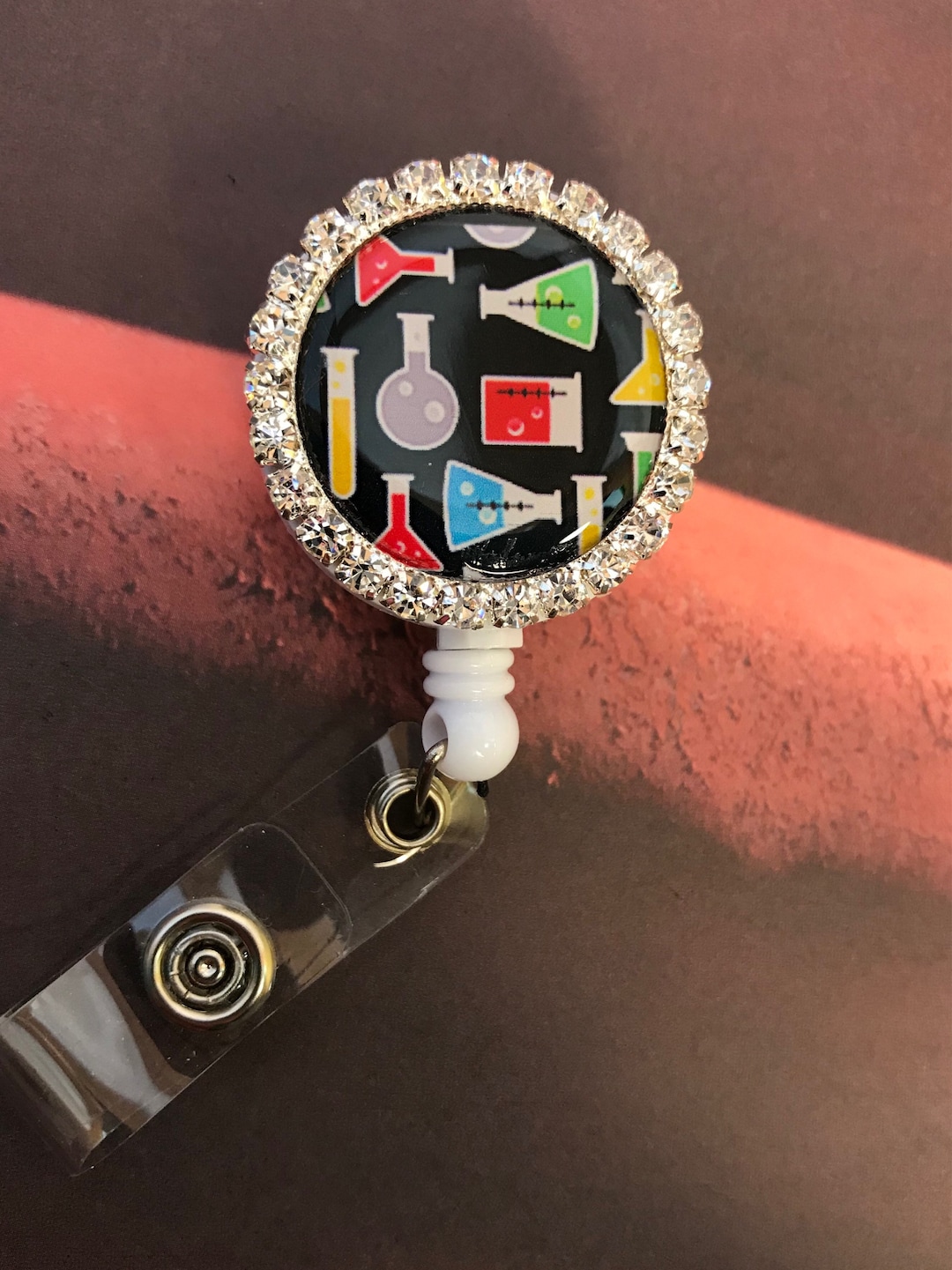 Beakers and Bling Retractable Badge Reel Laboratory Week Gift Science ...