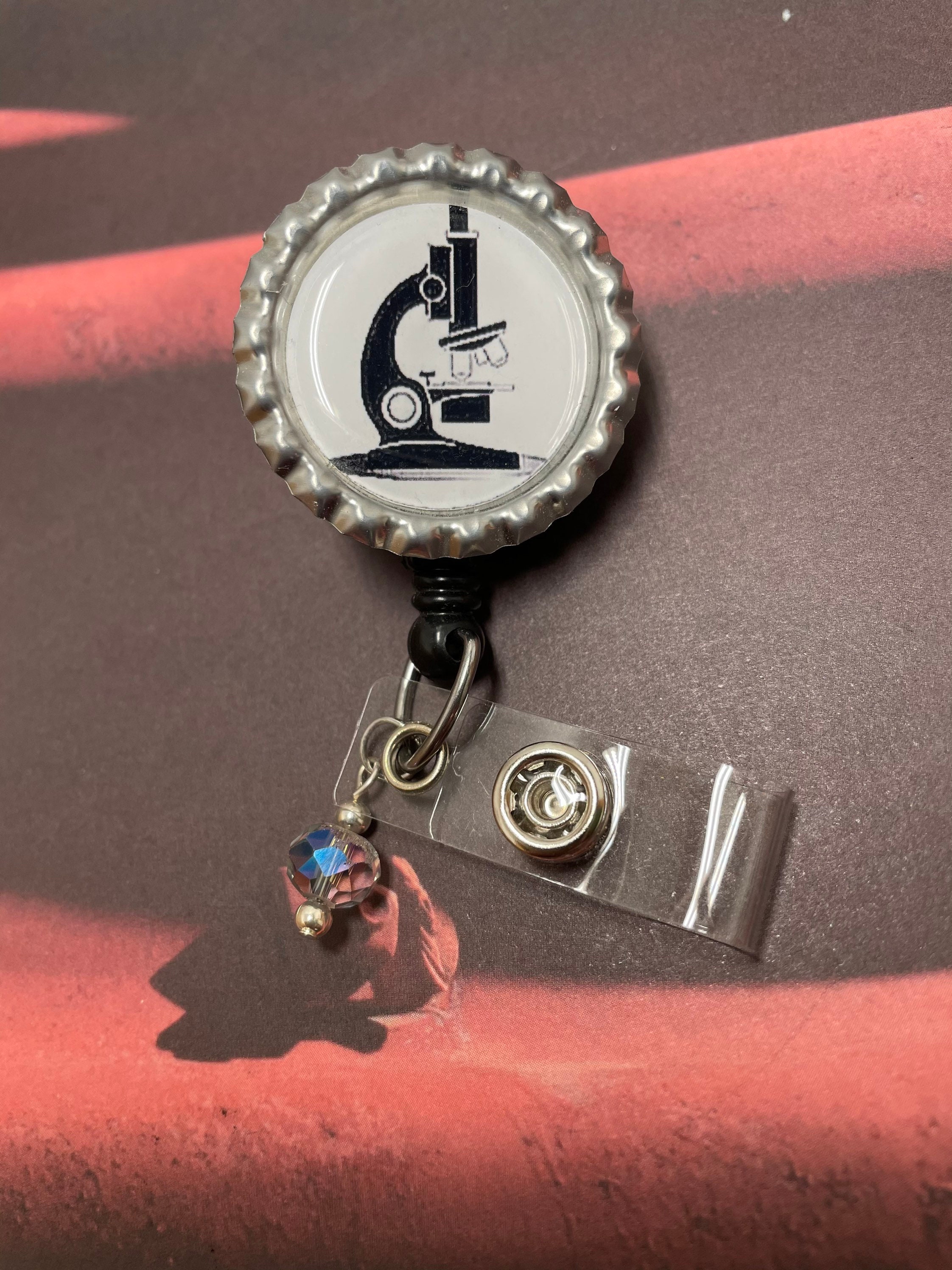 Badge Reel Microscope Retractable Badge Reel Laboratory Lab - Etsy