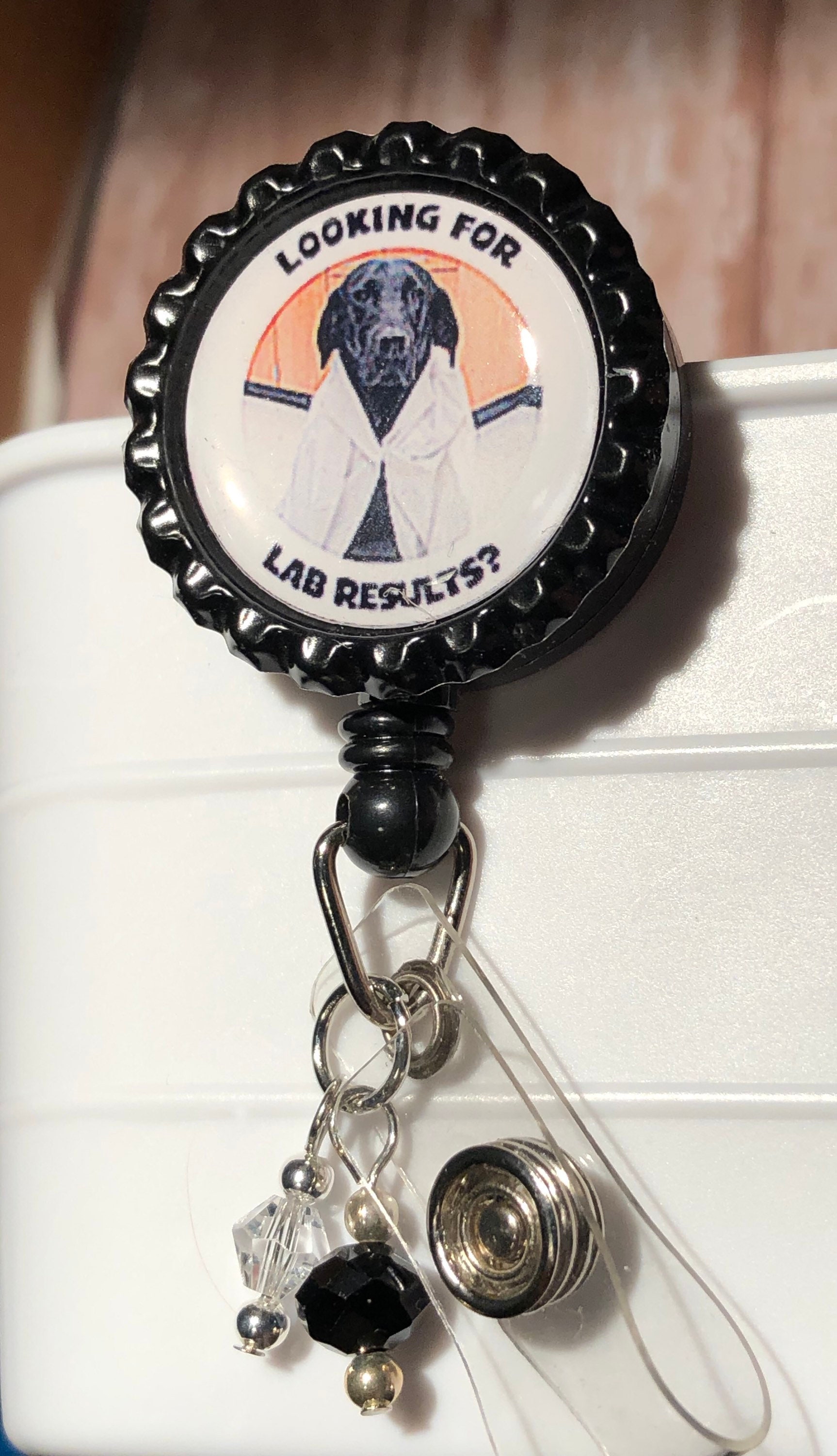 Black Lab Dog Laboratory Scientist Retractable Badge Reel Lab - Etsy