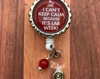 Laboratory Spun Run and Done Retractable Badge Reel Lab Week - Etsy