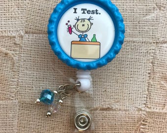 Laboratory I Test Retractable Badge Reel - Etsy
