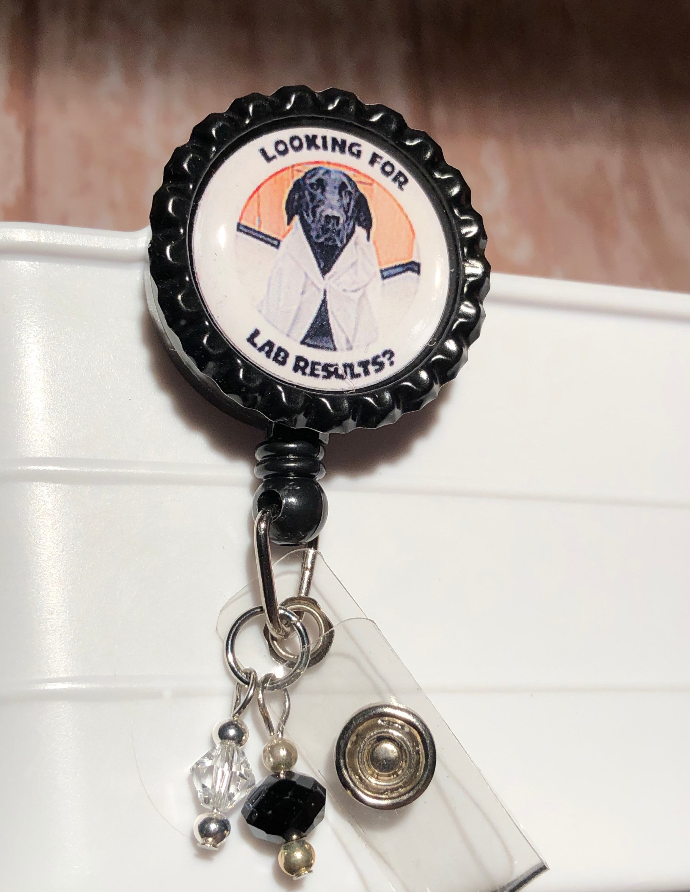 Black Lab Dog Laboratory Scientist Retractable Badge Reel Lab - Etsy