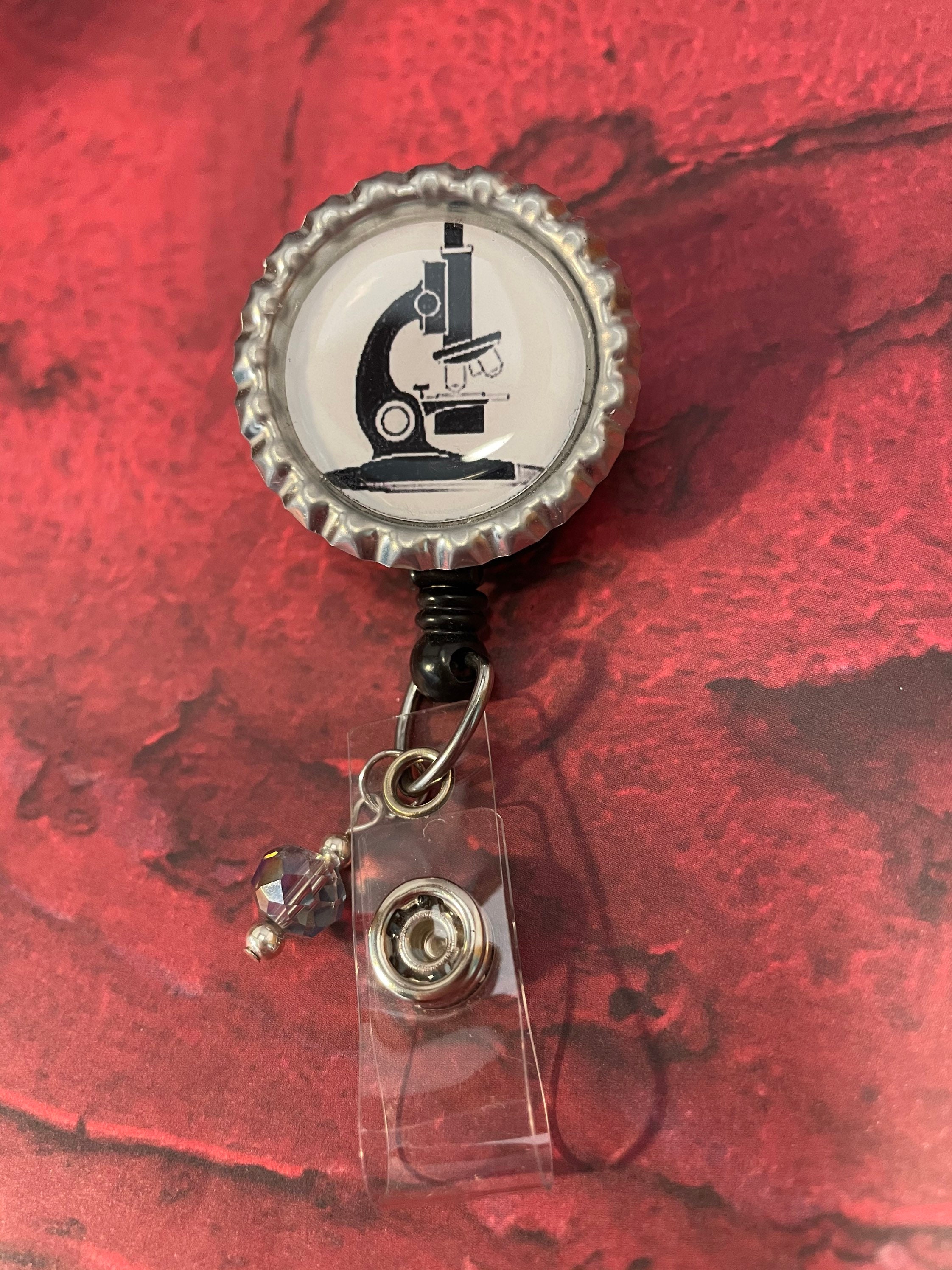 Badge Reel Microscope Retractable Badge Reel Laboratory Lab - Etsy