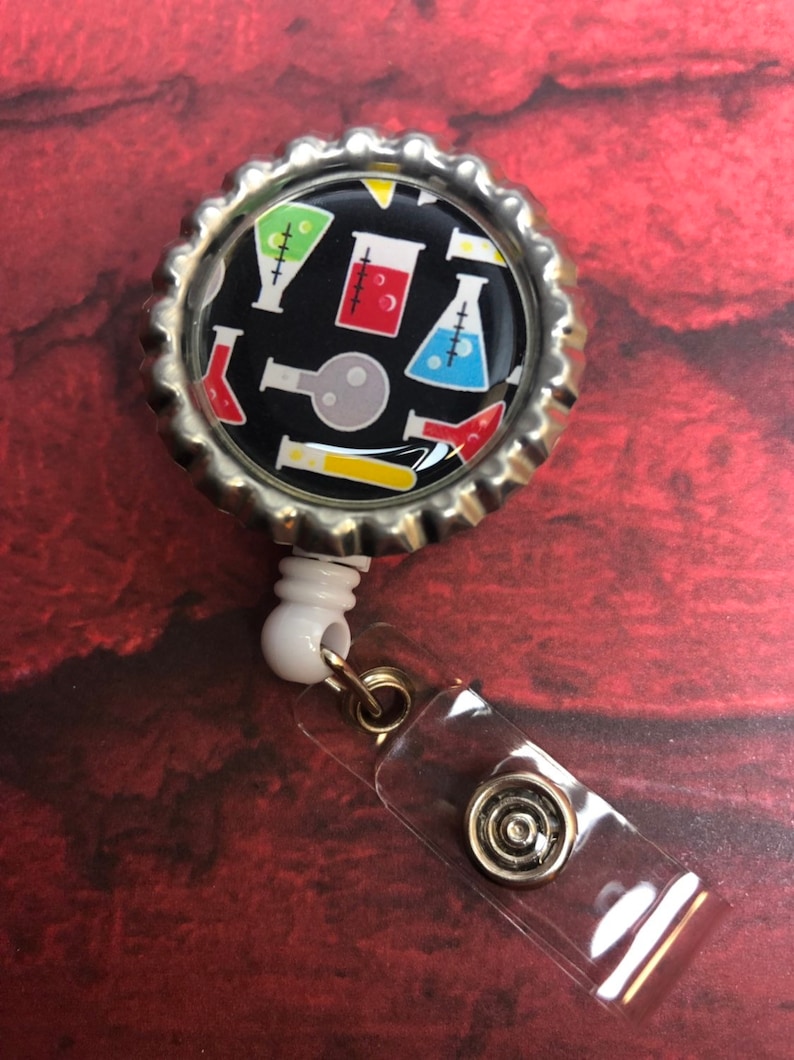 Beakers and Bling Without the Bling Retractable Badge Reel Laboratory ...