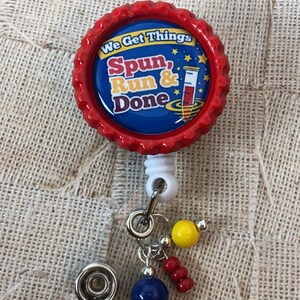 Laboratory Spun Run and Done Retractable Badge Reel Lab Week Gift Lab ...