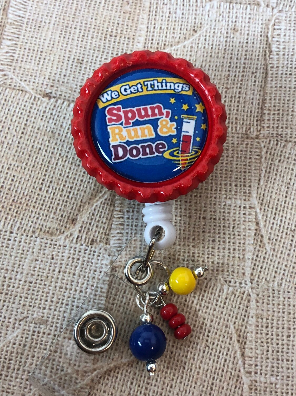 Laboratory Spun Run and Done Retractable Badge Reel Lab Week Gift Lab ...