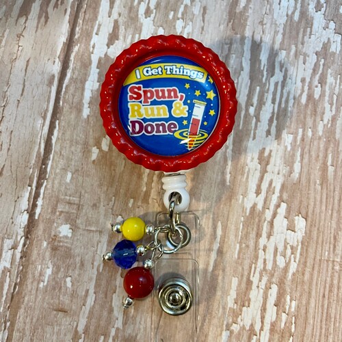 Laboratory Spun Run and Done Retractable Badge Reel Lab Week - Etsy