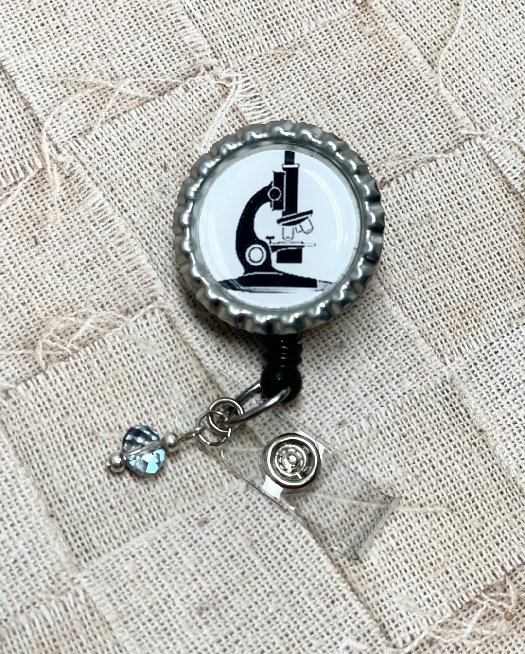 Badge Reel Microscope Retractable Badge Reel Laboratory Lab Week Gift ...