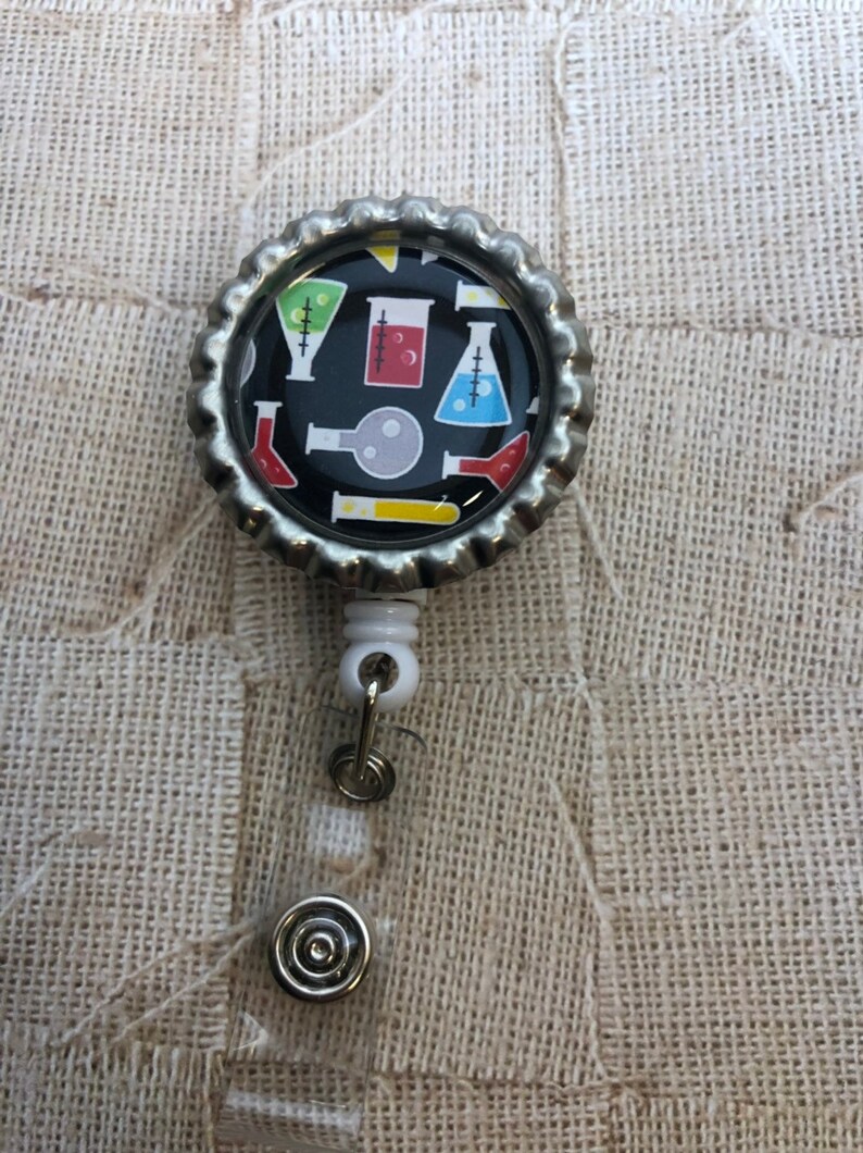 Beakers and Bling Without the Bling Retractable Badge Reel Laboratory ...