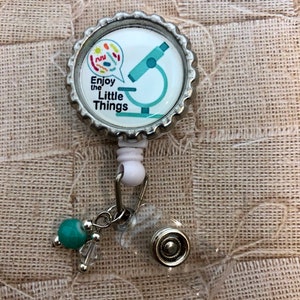 Laboratory Themed Retractable Badge Reel Microscope Lab Week Gift ...