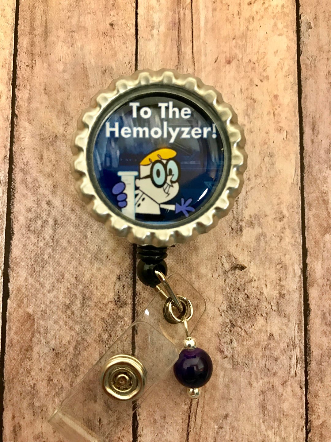 Hemolyzer Laboratory Scientist Retractable Badge Reel Lab Week Gift ...