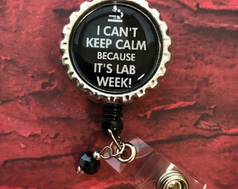 Laboratory Spun Run and Done Retractable Badge Reel Lab Week - Etsy