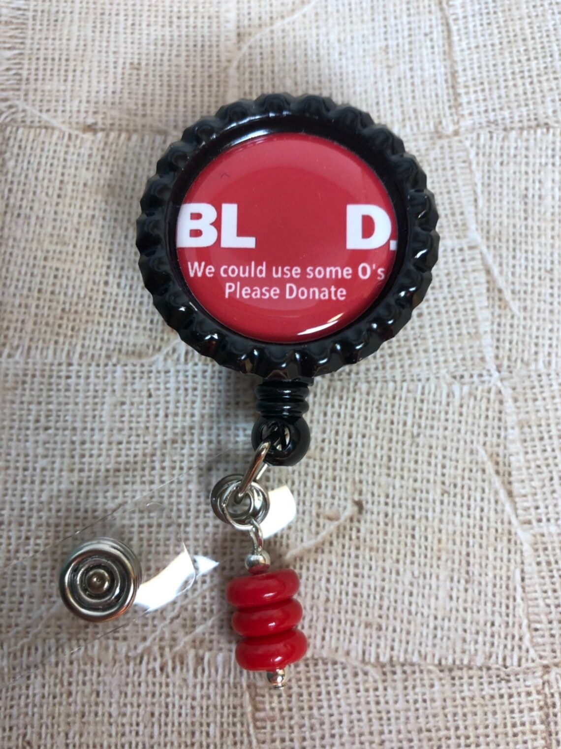 Blood Bank Retractable Badge Reel Encourage Donors Laboratory - Etsy
