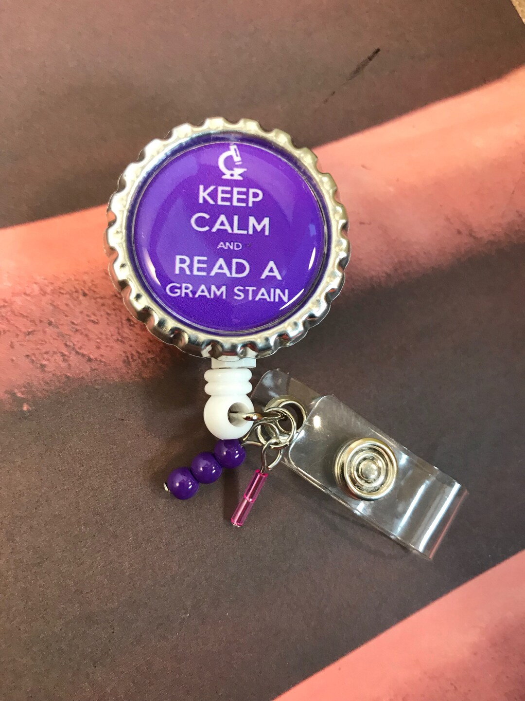 Gram Stain Retractable Badge Reel Lab Week Gift MLS MT MLT - Etsy