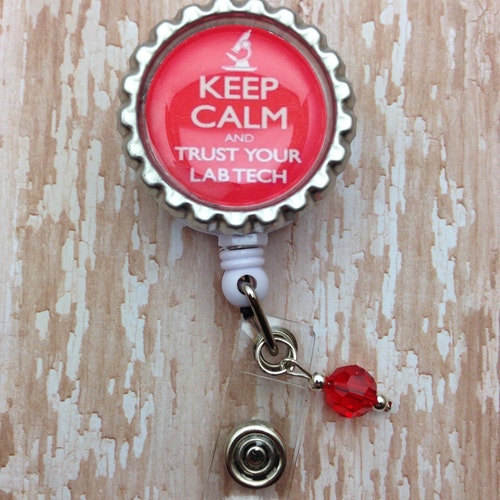 Badge Reel for Lab Techs...keep Calm Laboratory Lab Week Gift - Etsy