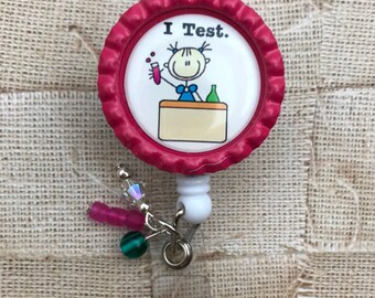 Laboratory I Test Retractable Badge Reel | Etsy