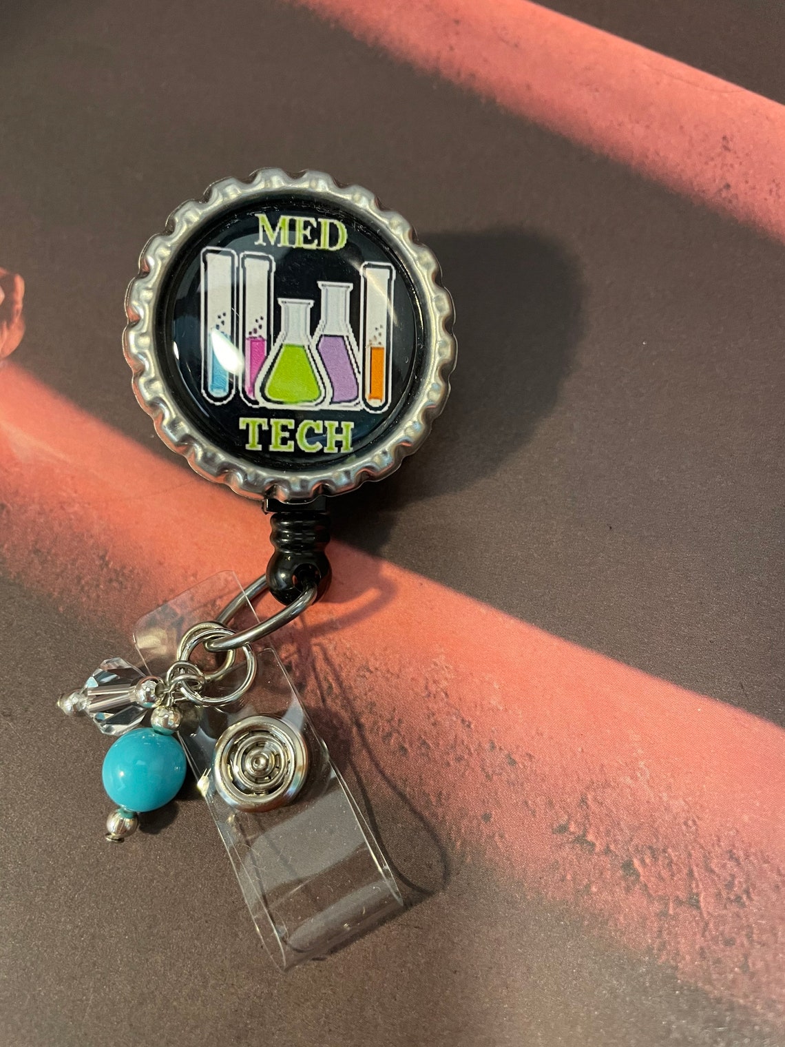 Retractable Badge Reel for Medical Technologist or Med Tech Laboratory ...
