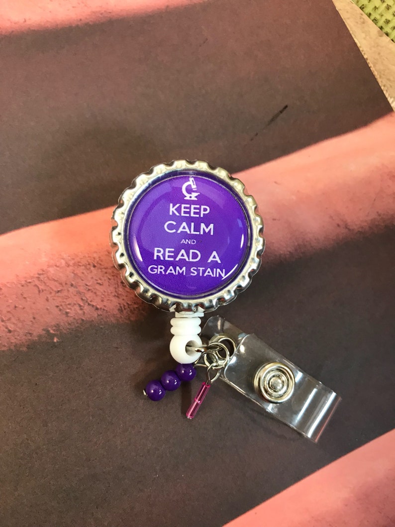 Gram Stain Retractable Badge Reel Lab Week Gift MLS MT MLT - Etsy