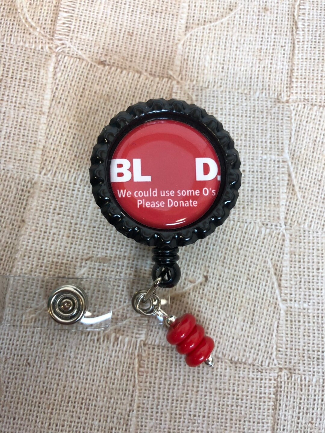 Blood Bank Retractable Badge Reel Encourage Donors Laboratory - Etsy