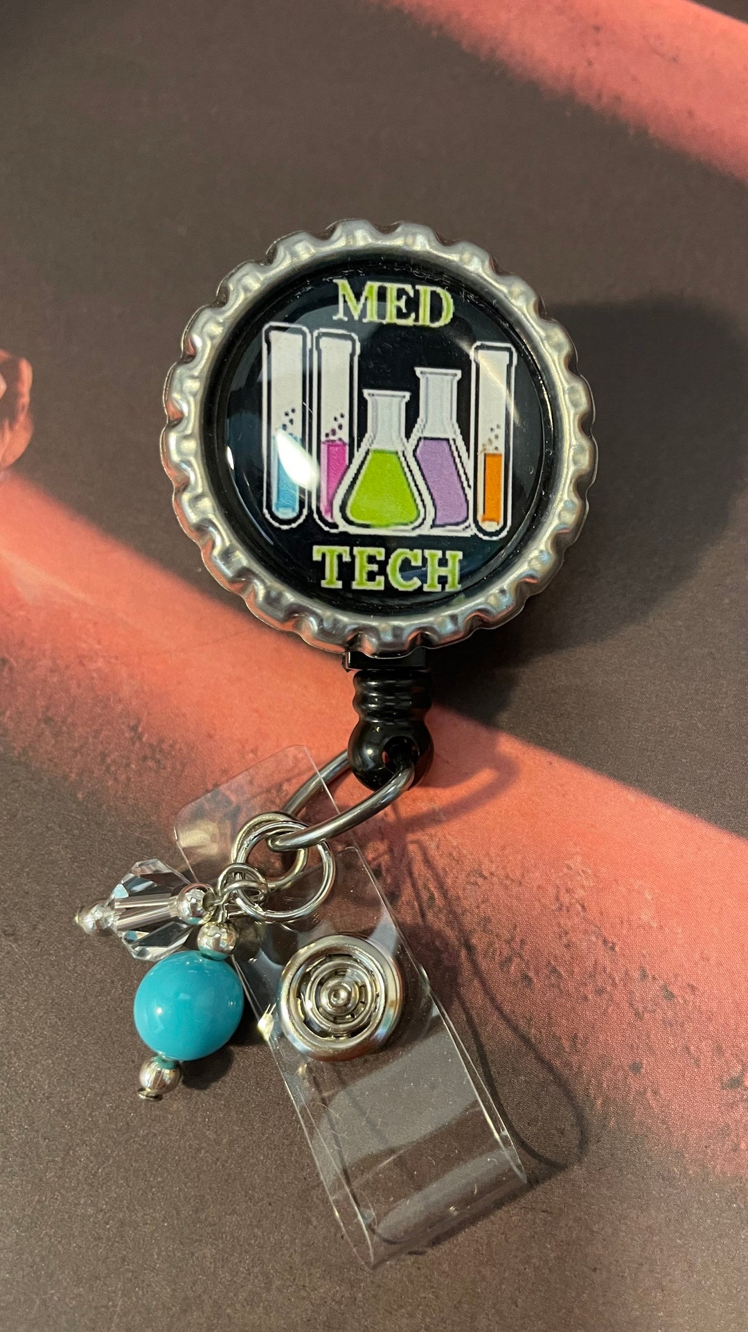 Retractable Badge Reel for Medical Technologist or Med Tech Laboratory ...