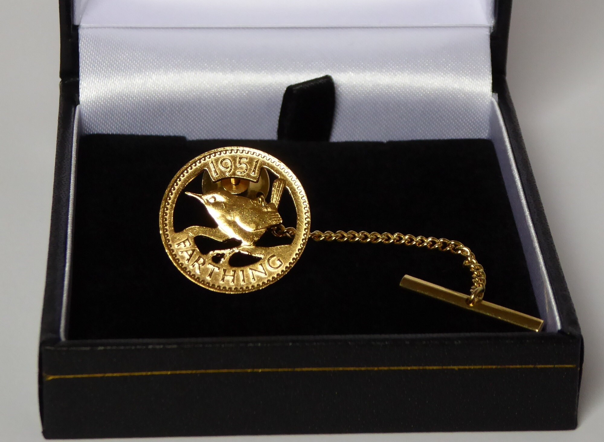 Pin. Farthing Pin, Tie Pin, Bird Tie Tack, Coin Tie Tack. - Etsy UK