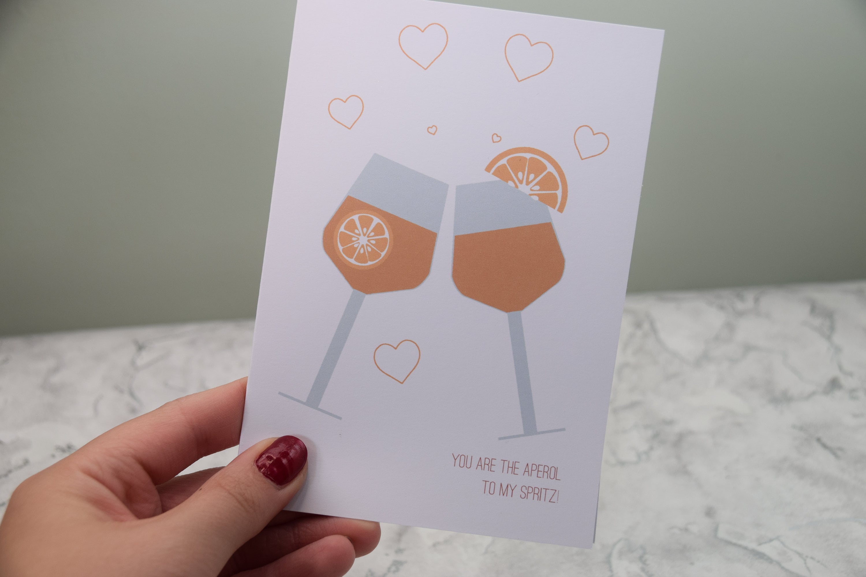 Aperol Spritz Card, 'you Are the Aperol to My Spritz'. A5 or A6 ...