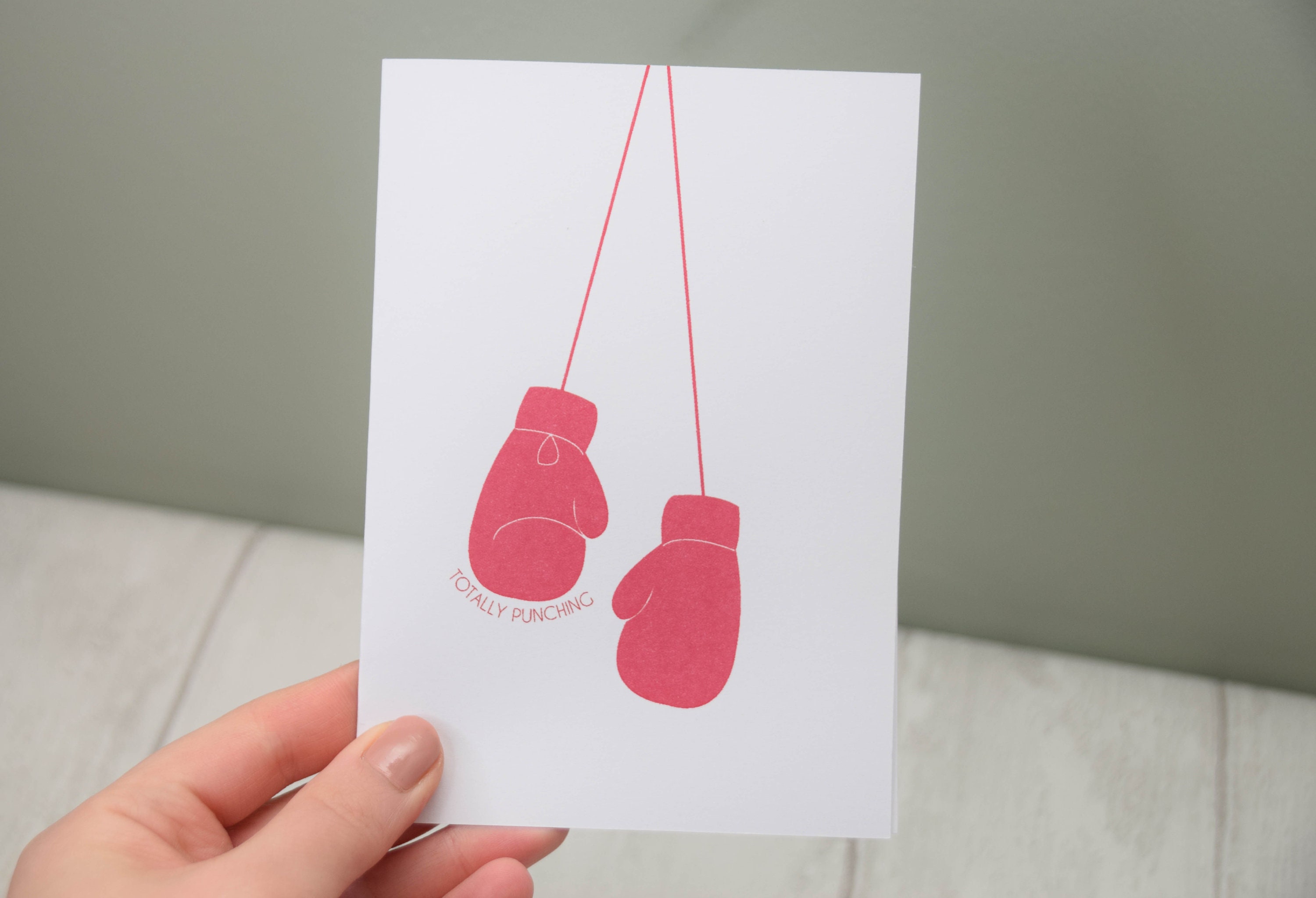 Boxing Gloves 'totally Punching' Funny Greetings Card. - Etsy UK