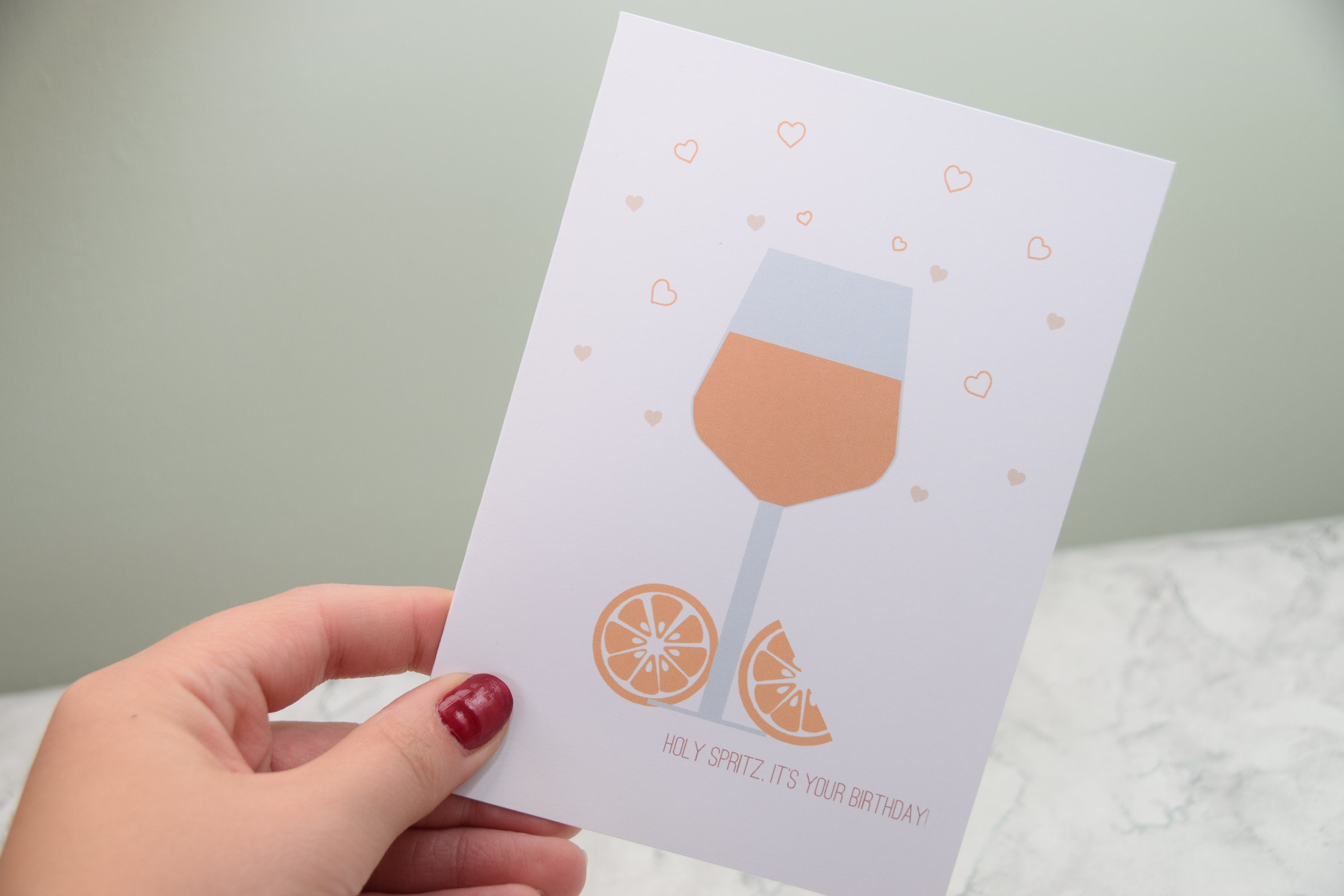 Aperol Spritz Birthday Card: 'holy Spritz' - Personalised A5/A6 - Etsy UK