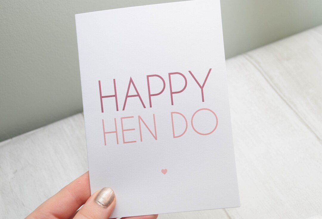 Hen Do 'Happy Hen Do' Card. Name can be added. Perfect - Etsy.de