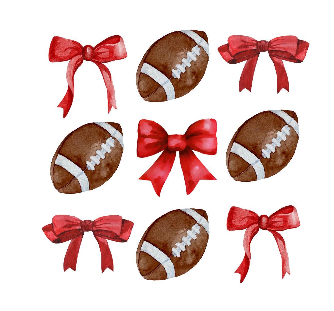 Football Bows, Coquette Bows, Football, Crimson and White, Football ...