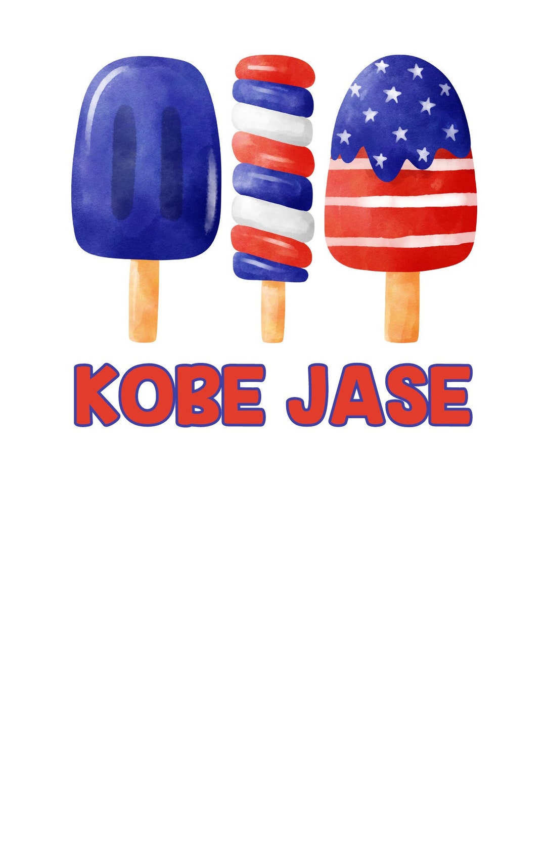 4th of July Popsicles, Personalized, Patriotic, Memorial Day, America ...